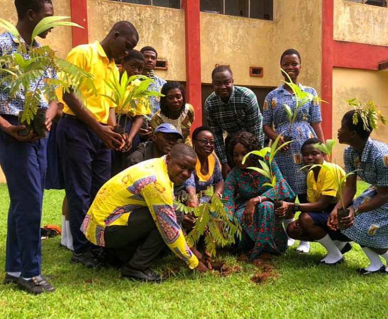 ASA Savings and Loans takes tree planting to Suhum Technical School