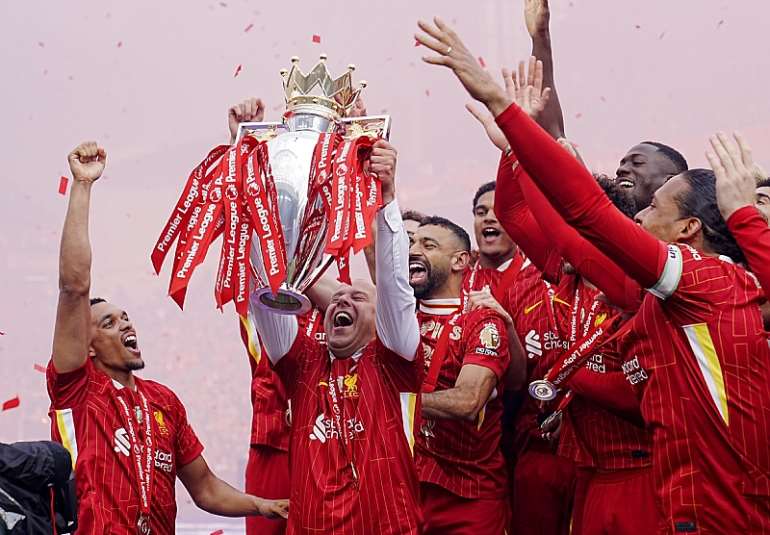 Liverpool lift Premier League trophy in front of joyous fans at Anfield ...