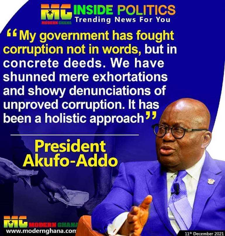 Ghana's president lies about his efforts in fighting corruption ...