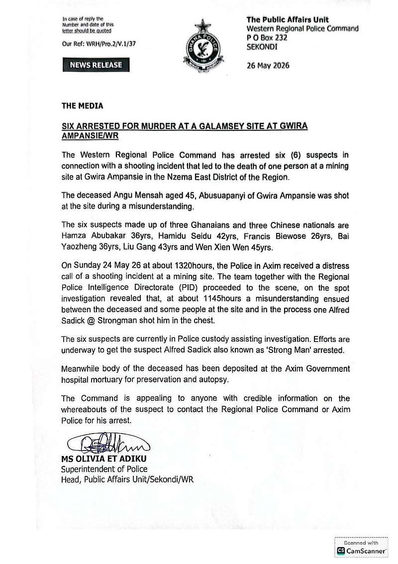W/R: Police arrest six over fatal shooting of Gwira Ampansie ...