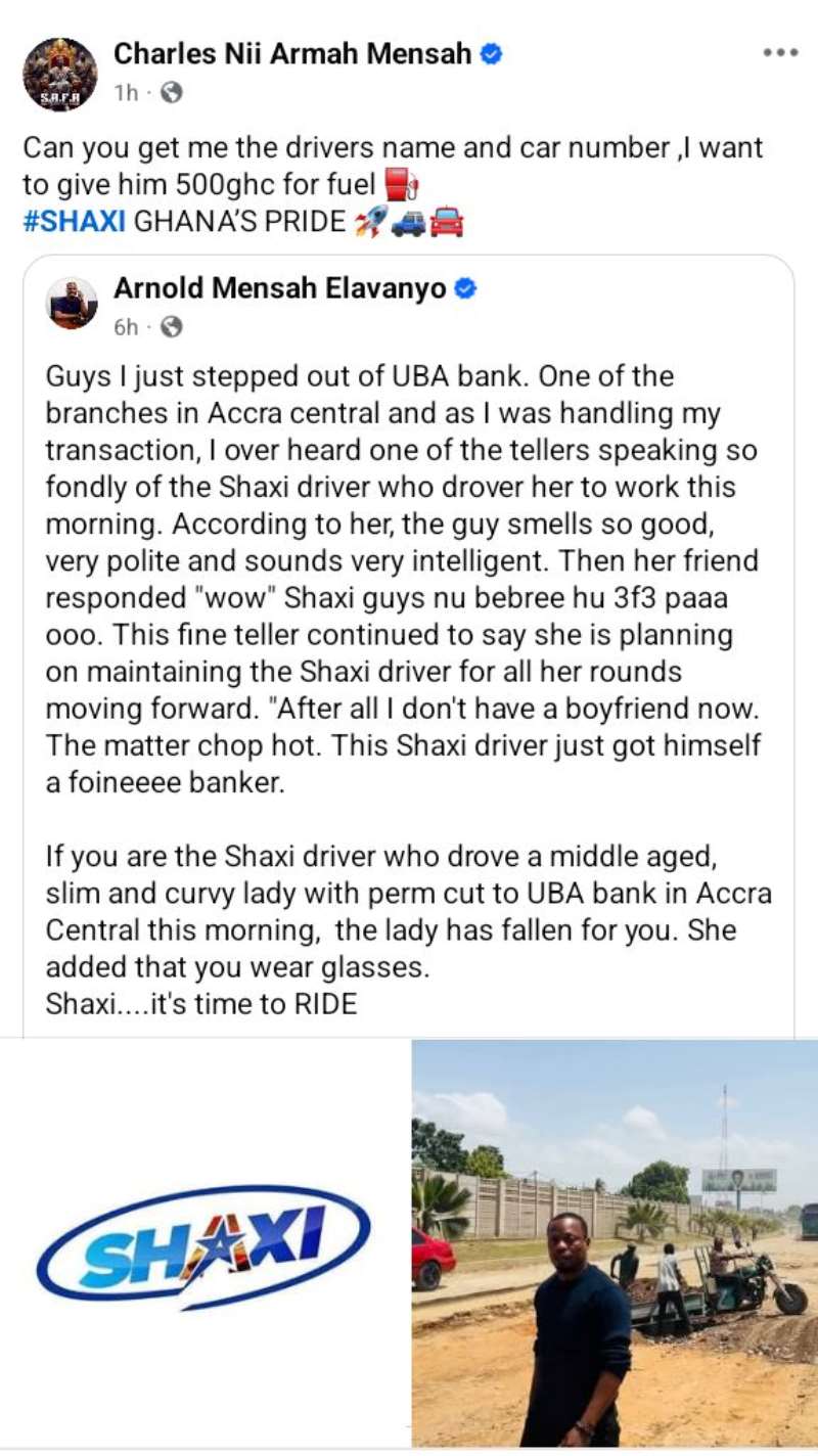 Shaxi driver's service wins heart of banker, Shatta Wale offers GH¢500 ...
