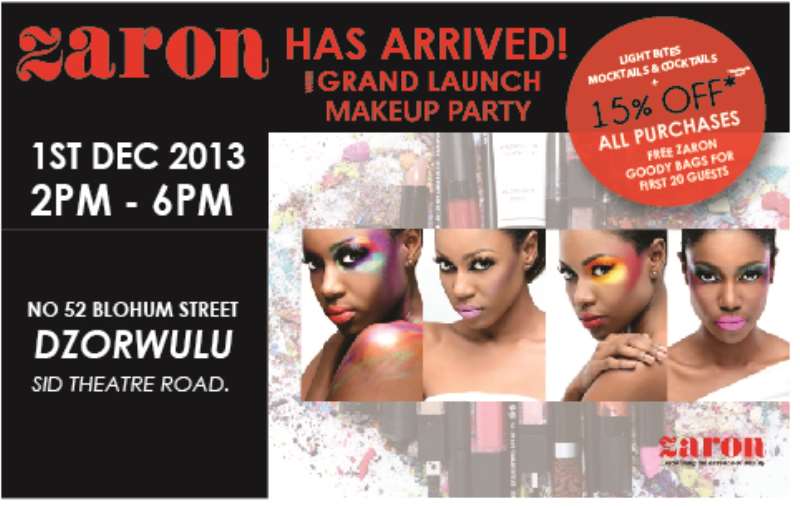 Zaron Hair And Make-Up Range Launch Postponed To December 1st