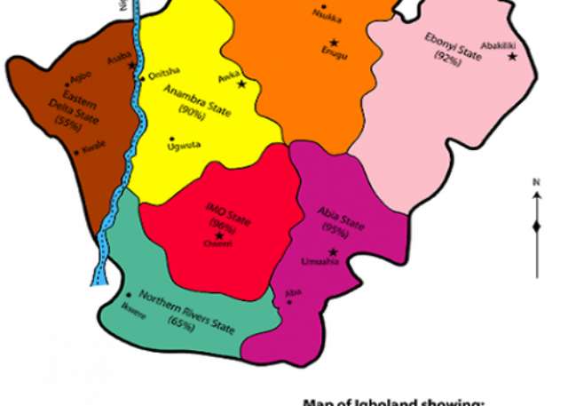 Igbos Biafra Map