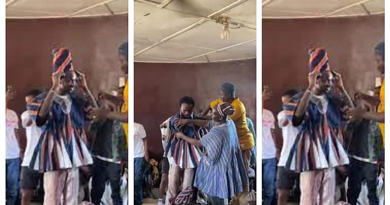 Black Sherif crowned ‘Youth Chief’ in Tamale [Watch Video]