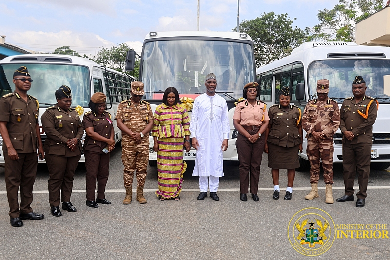 Interior Minister donates buses to boost Ghana Prisons Service operations