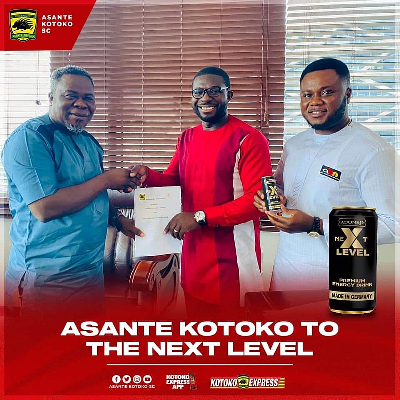 Asante Kotoko Confirm Partnership Deal With Adonko Next Level Energy Drink