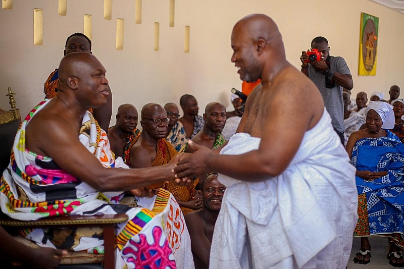 Akwamuhene of otublohum Nana Ofei Agyemang II inducted into Akwamufie