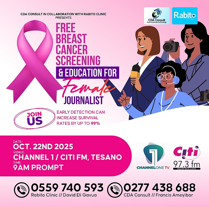 Channel One TV/Citi FM staff benefits from free breast cancer screening