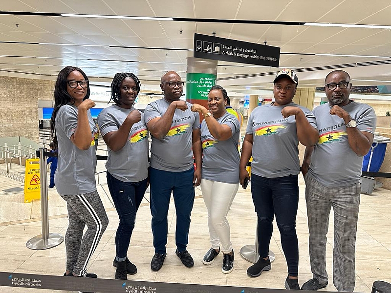 Ghana Armwrestling in Riyadh, Saudi Arabia for 2023 World Combat Games