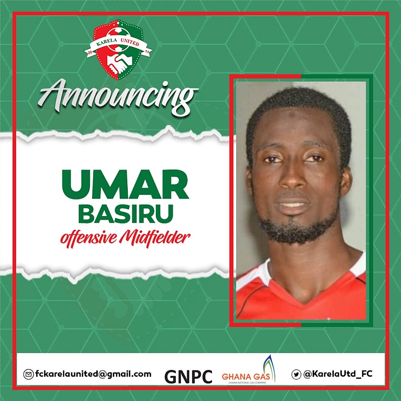 Karela Utd Sign Former Kotoko Midfielder Umar Bashiru