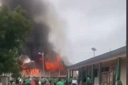 Fire engulfs Kwapong Nursing Training College, students flee