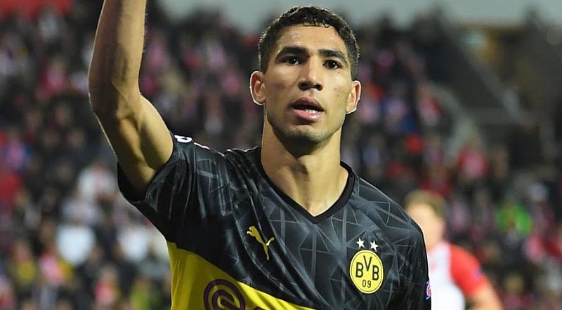 UCL: Hakimi Brace Gives Dortmund Win At Slavia Prague