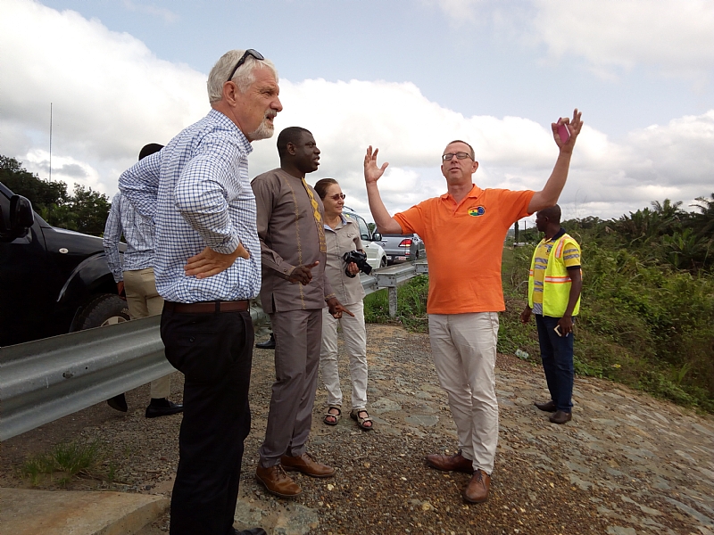 EU Ambassador To Ghana Inspects Bogoso Junction To Ayanfuri Road Project