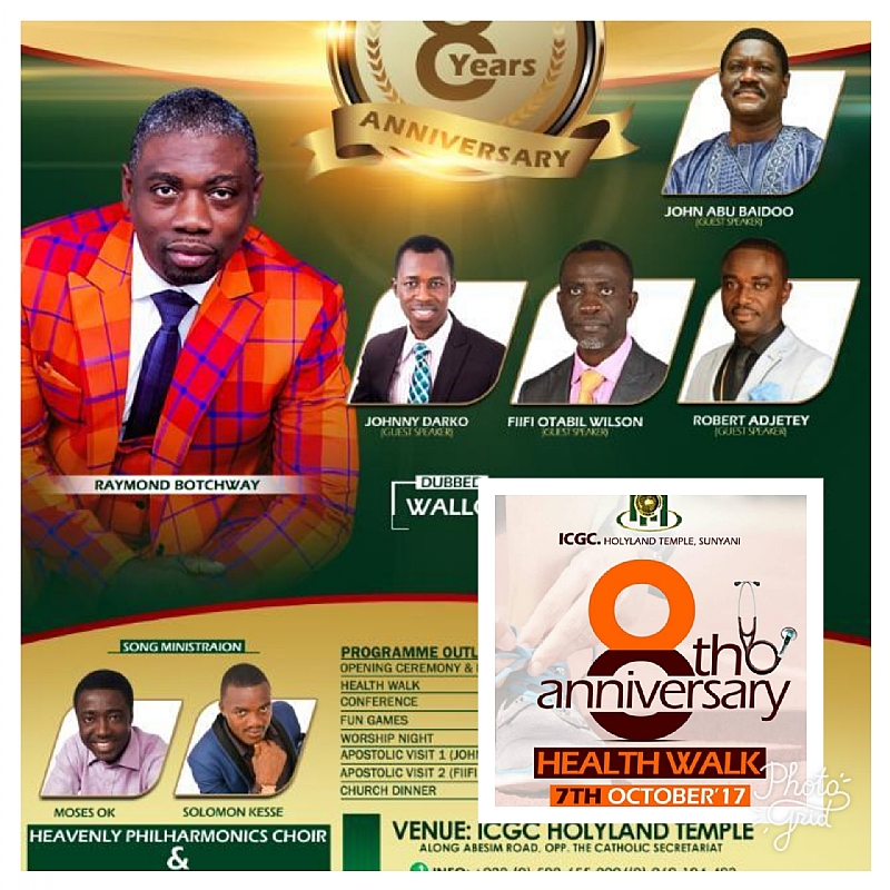 ICGC,Holyland Temple In Sunyani Marks 8th Anniversary With A Health Walk