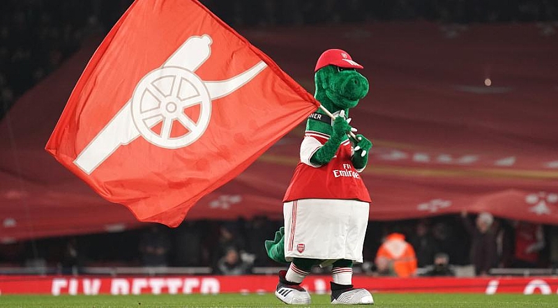 Arsenal's Mascot Gunnersaurus Returns From Brink Of Extinction