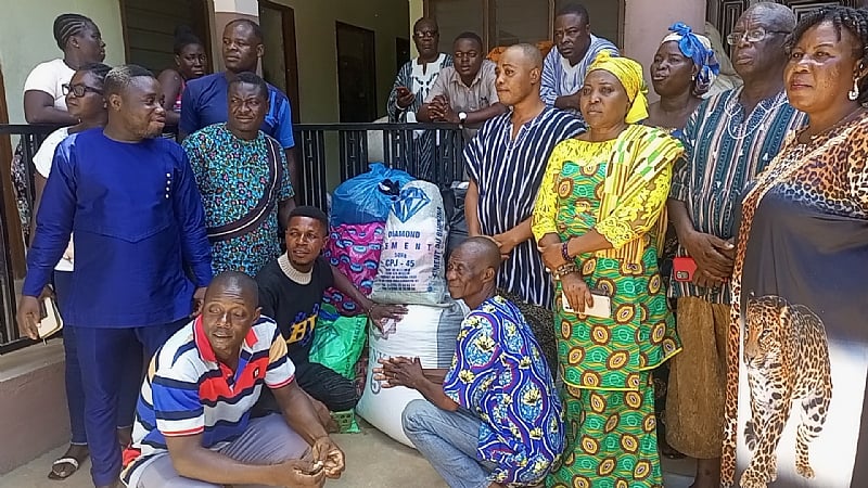 Akatsi South Serial Callers donate to North Tongu PWDs flood victims