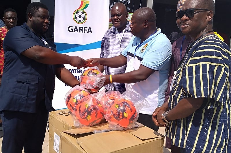 Greater Accra RFA presents footballs to 91 Division Two League Clubs