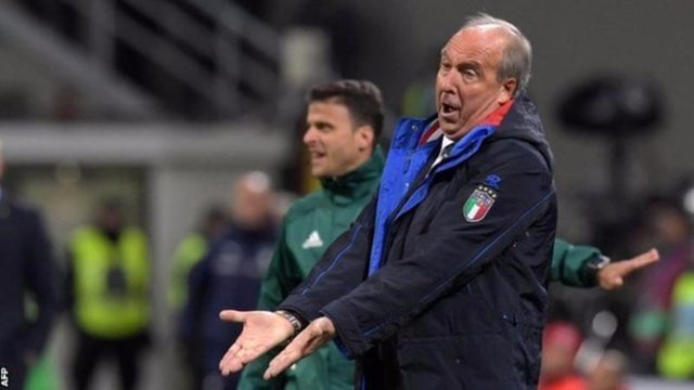 Italy Coach Shown The Exit After Failing To Qualify For FIFA 2018 World Cup