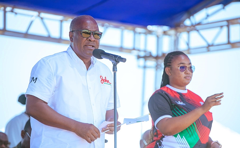 Election 2024: Mahama accuses NPP of sharing coalpots, buckets, maggie ...