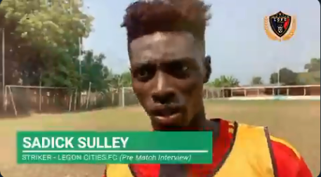 Sadick Sule: Legon Cities FC Striker Vows To Bag A Brace Against Kotoko