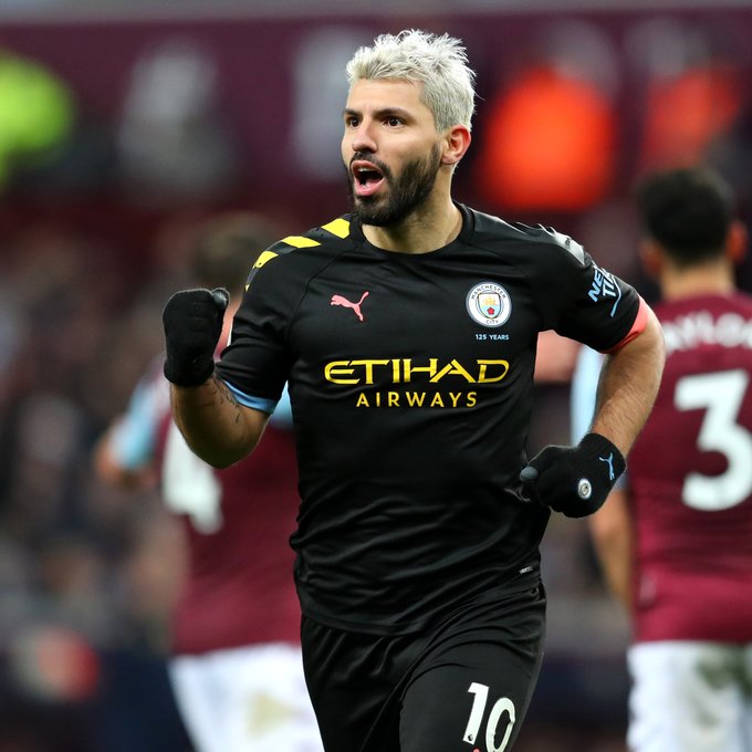 PL: Augero Hits Hat-Trick As Man City Thrash Aston Villa