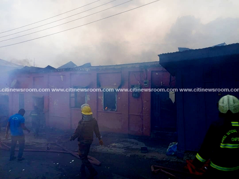 Kumasi: Fire destroys compound house at Fante New Town