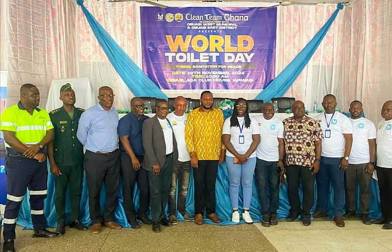 Clean Team Ghana partners with Obuasi Assemblies to mark World Toilet Day