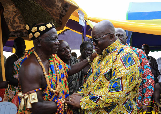 Afram Plains Chiefs Commend Nana For Travelling By Road