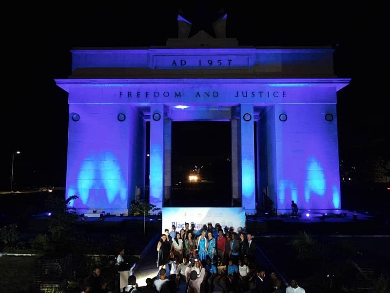 How The Black Star Gate Got Lighted Blue On World Children's Day