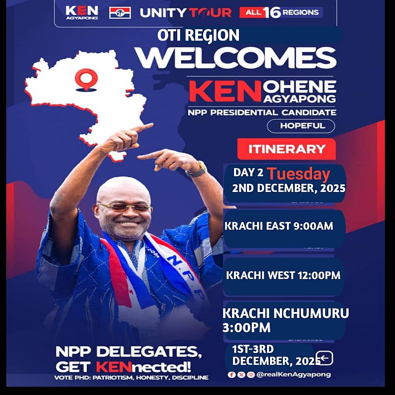 Kennedy Agyapong heads to Oti Region on December 1