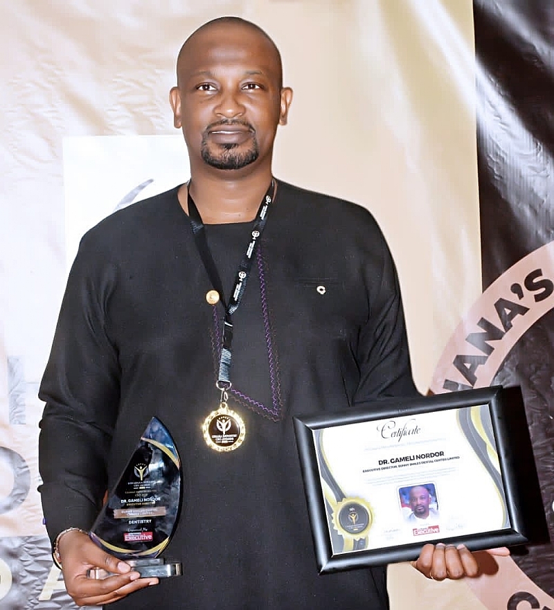 Ghanaian Dentist Dr Gameli Nordor adjudged Most Respected CEO