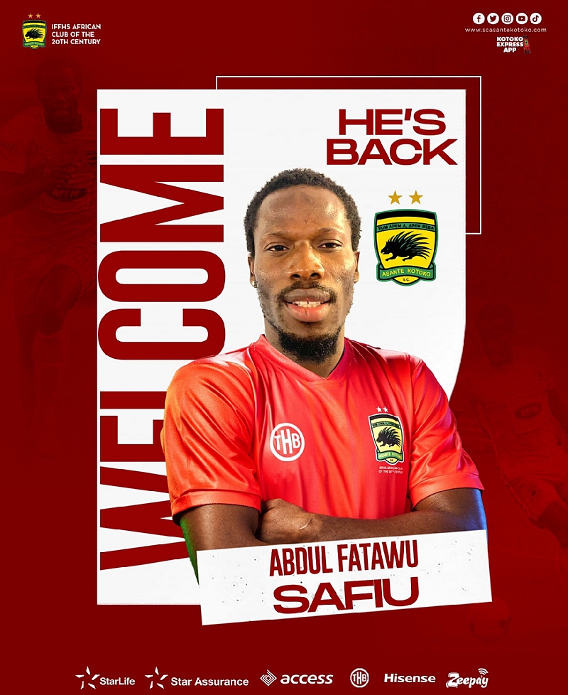 Highly-rated attacker Abdul Fatawu Safiu rejoins Asante Kotoko