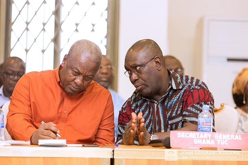 Mahama meets leadership of TUC today