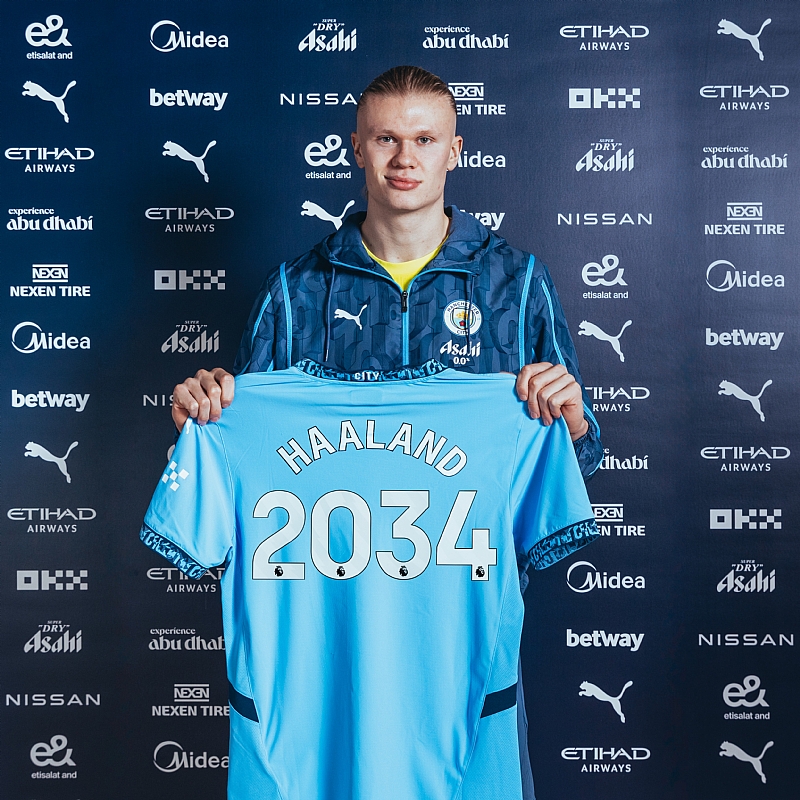 Erling Haaland signs new Manchester City deal until 2034