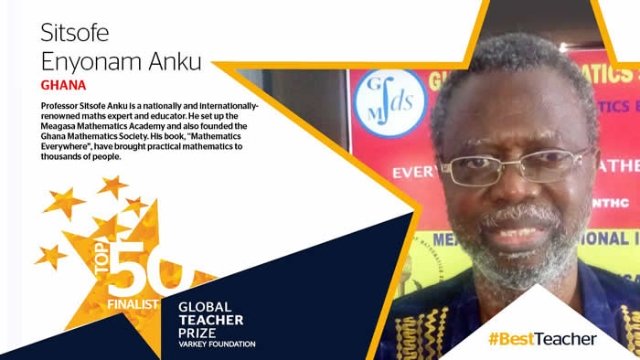 Ghana Mathematics Society President Shortlisted For Global Teacher Prize