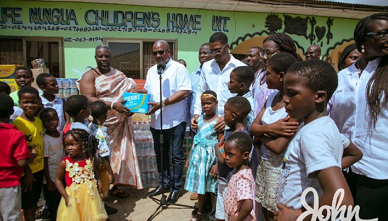 Mahama donates to three children homes to celebrate 64th birthday