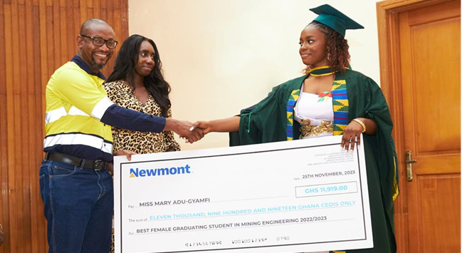 Newmont awards Best Female Graduating Student in Mining Engineering at ...