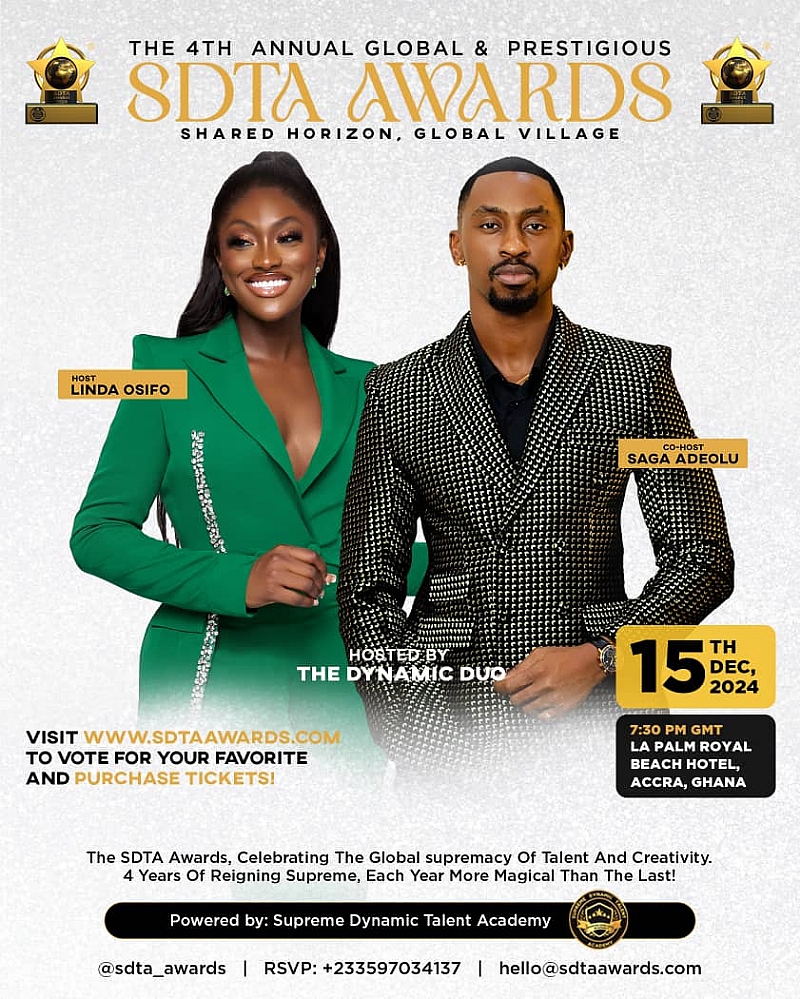 Linda Osifo, Saga Adeolu to host 4th edition of SDTA Awards