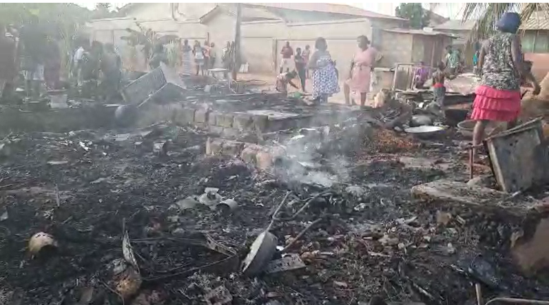 Accra: Fire destroy shops at Agbogba