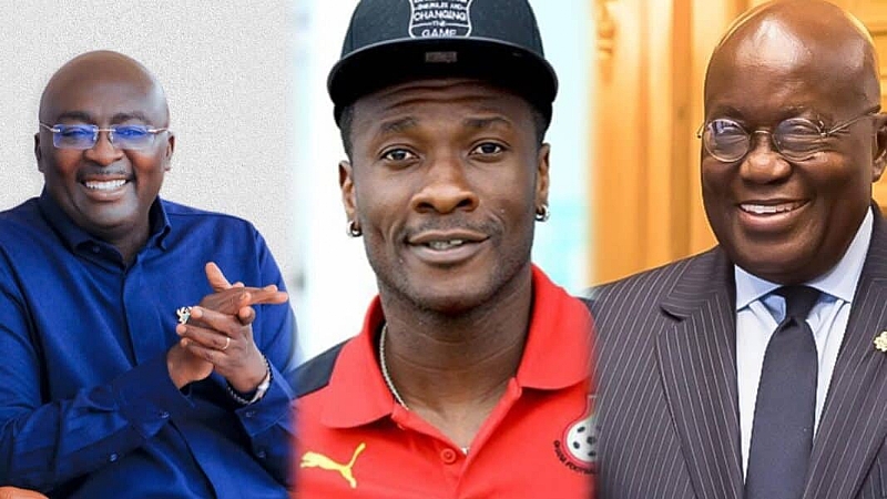 Asamoah Gyan goes the Funny Face way to reveal how NPP used him