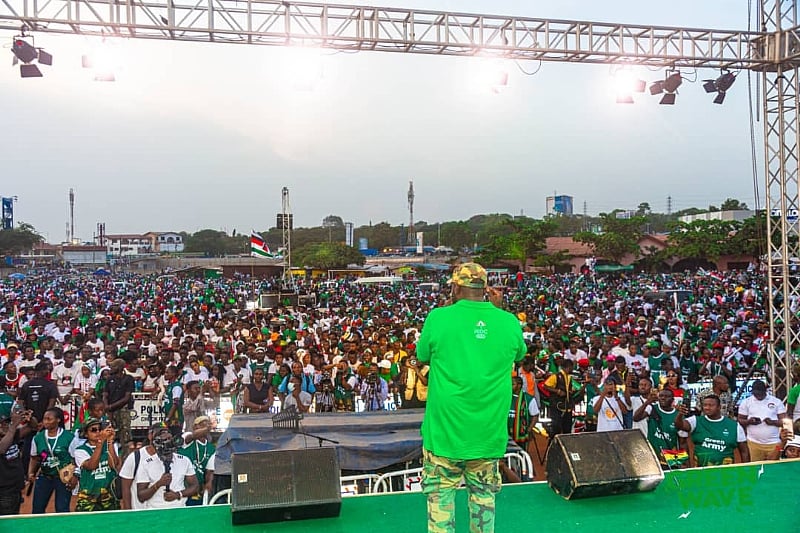 Mammoth crowd for NDC's youth rally 'Green Wave' in Accra