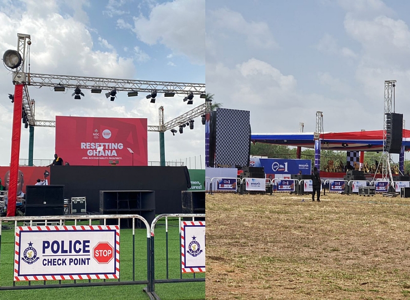 NPP, NDC gear up for final mega rallies in Accra [Photos]