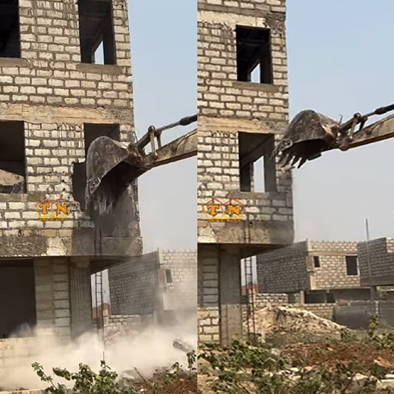 NADMO demolishes illegal structures along Kpeshie Lagoon