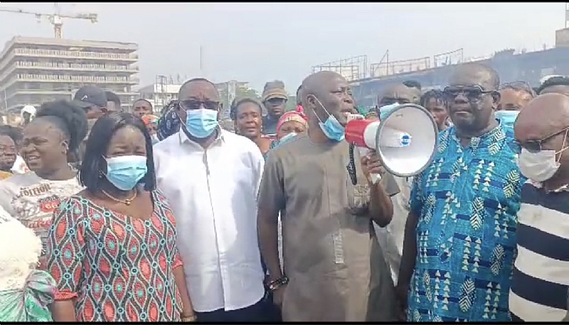 NDC MPs visit Katamanto market fire victims, pledge relief support
