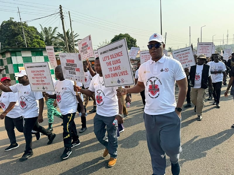 Gun amnesty: Adam Bonah leads awareness walk in Ho