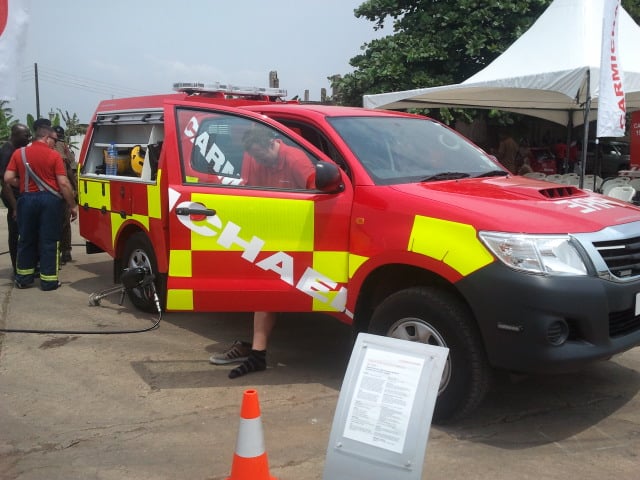 VEEP Inspects CARMICHAEL Rapid Fire Fighting Vehicle