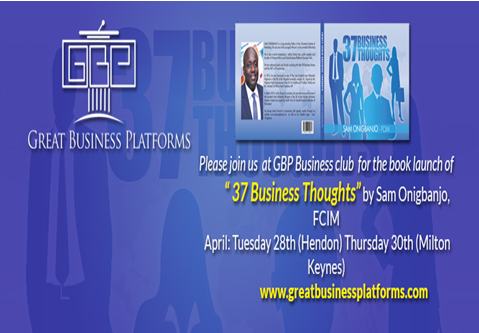 Launch Of 37 Business Thoughts--Every Business Leaders Companion