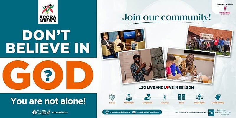 First-ever Atheist billboard in Africa unveiled in Ghana