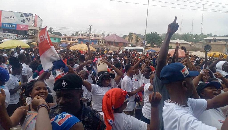 NPP constituency executives in Assin Central embark on victory walk