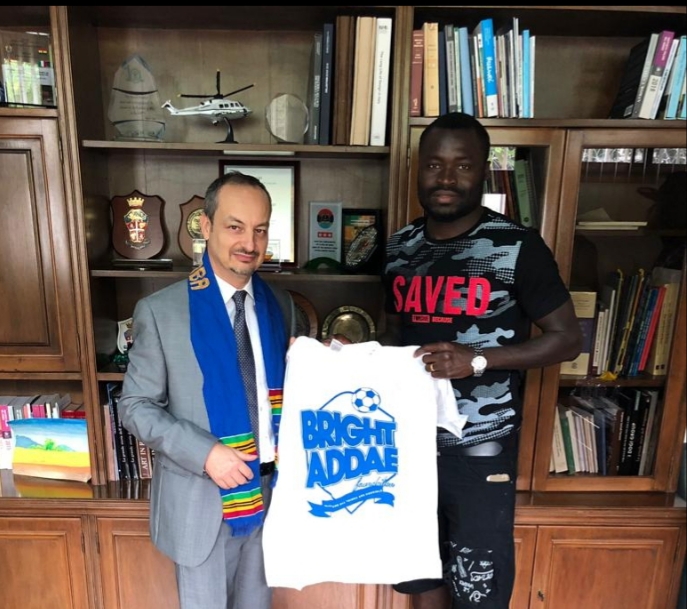Bright Addae Dedicates Last Winning Goal To The Italian Ambassador To Ghana